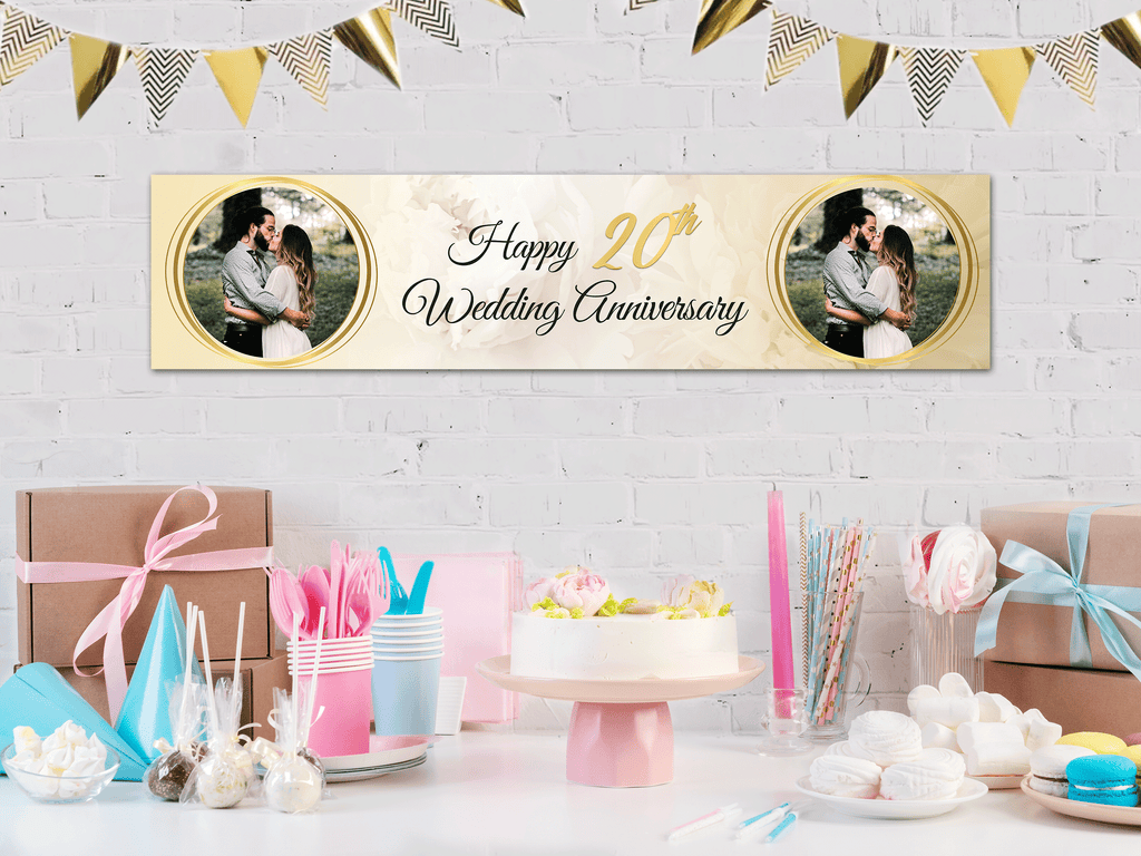 Personalised Wedding Dual Photo Banner
