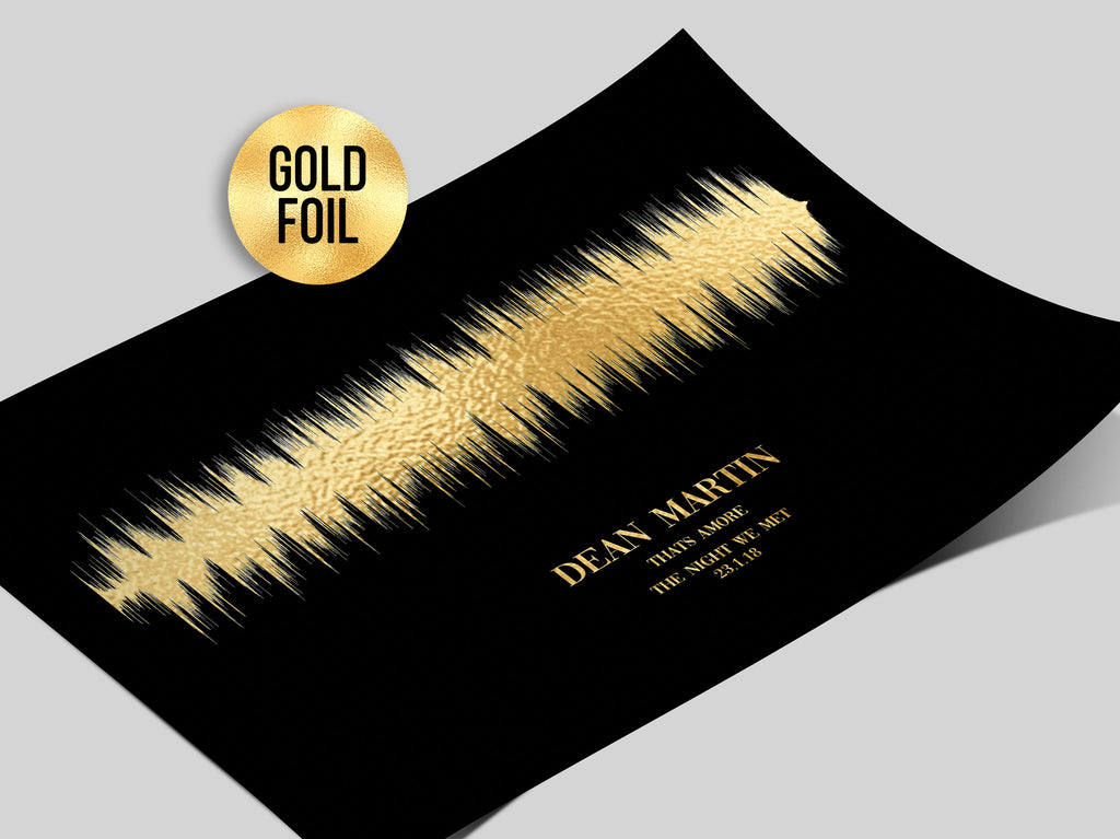 Custom FOIL Soundwave Art Print, Favourite Song/artist music poster