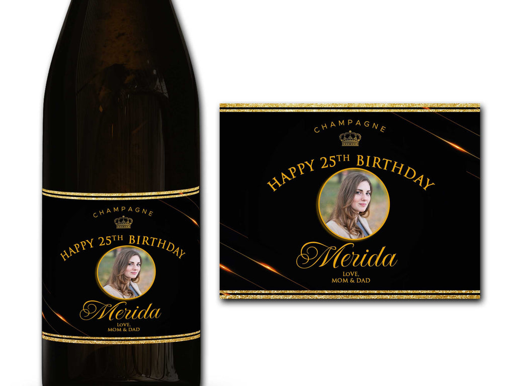 Personalised champagne bottle label - Ideal Celebration/Anniversary/Bi